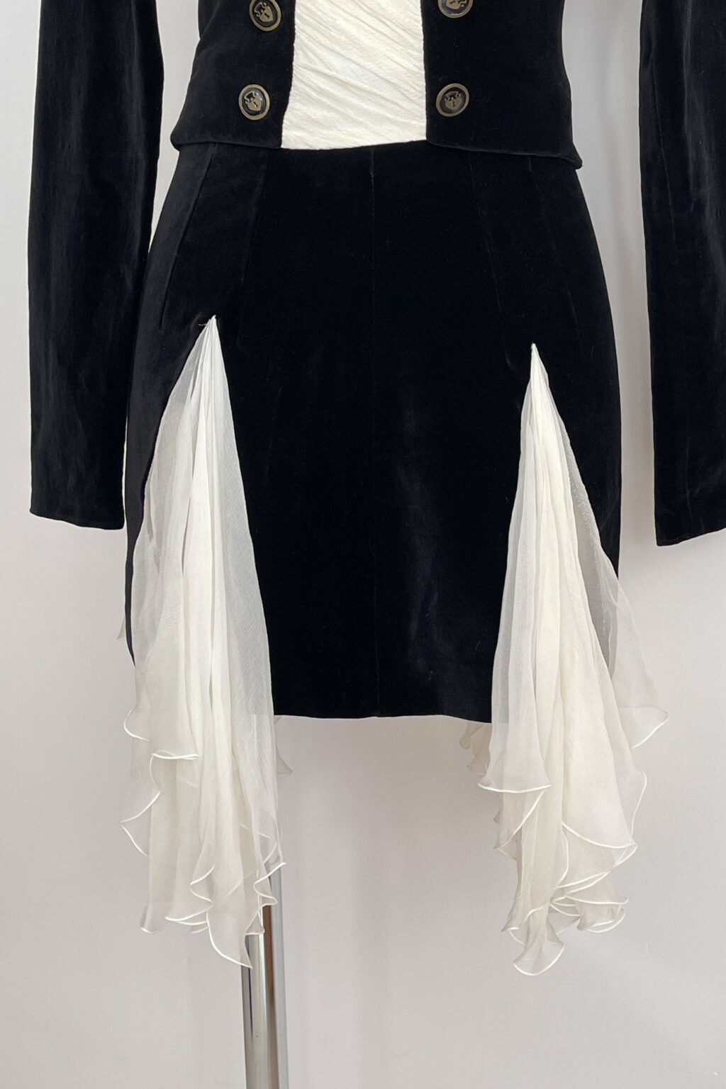 CHANTAL THOMASS 1994 Claudia Schiffer Velvet Set (XS) - Emerieu