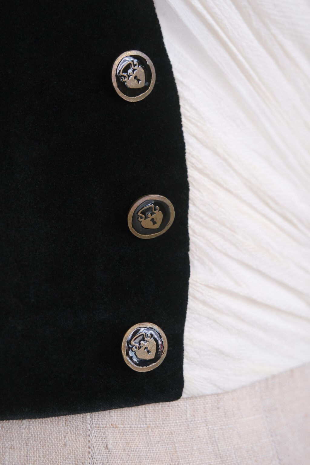 CHANTAL THOMASS 1994 Claudia Schiffer Velvet Set (XS) - Emerieu