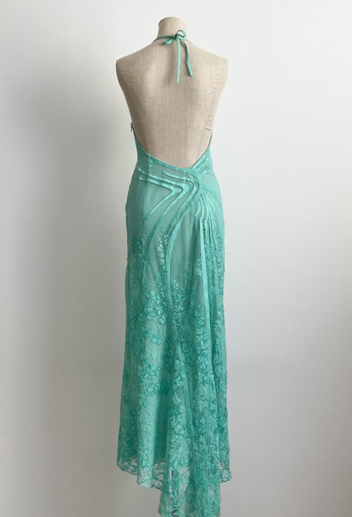 VERSACE 2000 Gisele Bündchen Mermaid Turquoise Gown (S) - Emerieu