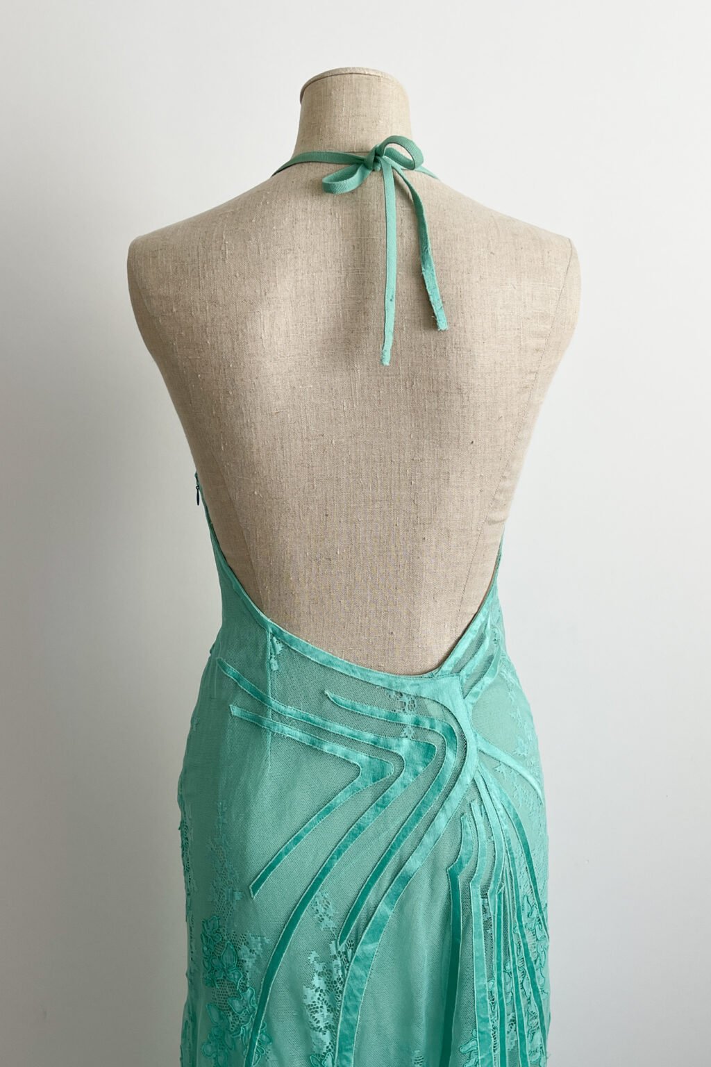 VERSACE 2000 Gisele Bündchen Mermaid Turquoise Gown (S) - EMERIEU
