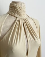 VERSACE 2005 Turtleneck Keyhole Bodycon Dress (L) - Emerieu