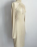 VERSACE 2005 Turtleneck Keyhole Bodycon Dress (L) - Emerieu
