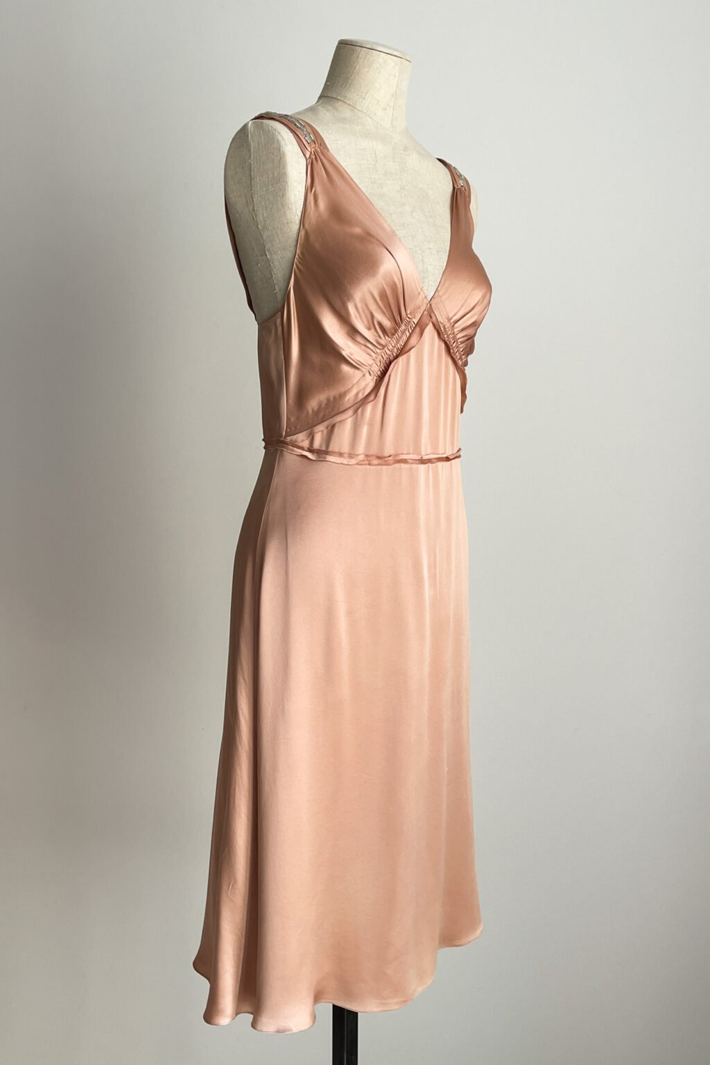 CHLOÉ 2005 Pink Champagne Silk Dress (S) - EMERIEU