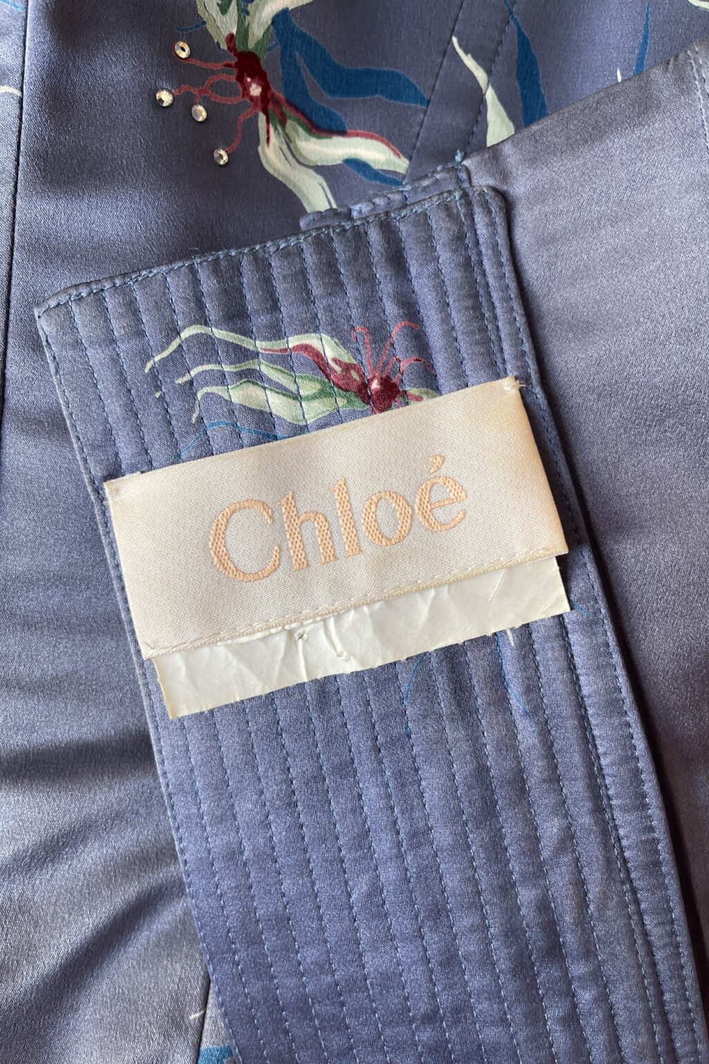 CHLOÉ 1999 Floral Satin Corset (M) - Emerieu