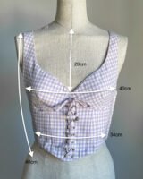 ISTANTE by Versace 1995 Vichy Lilac Corset (S) - EMERIEU