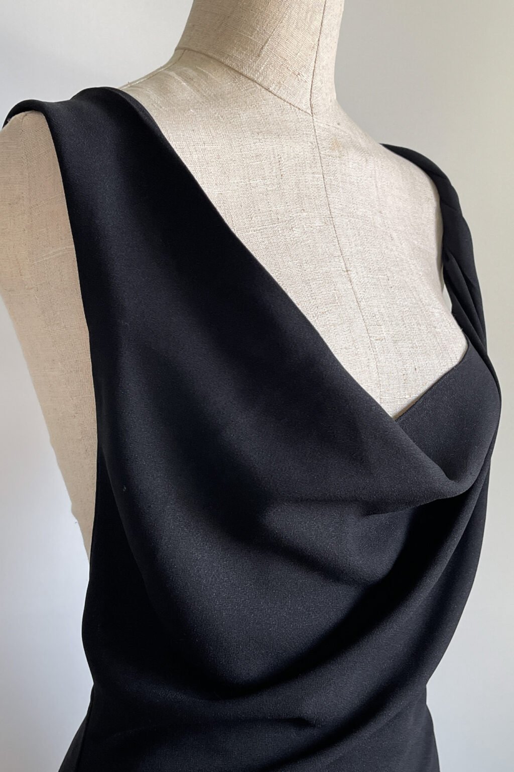 JOHN GALLIANO 1999 Draped Neckline Cross Back Dress (S-M) - EMERIEU