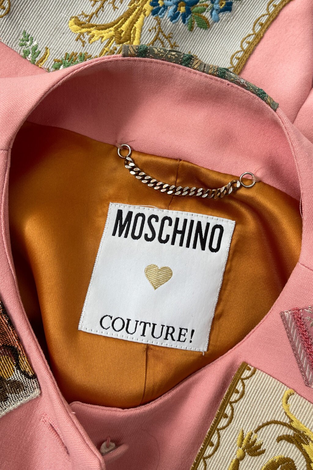 MOSCHINO 1988 The Nanny Pink Patch Jacket (M) - EMERIEU