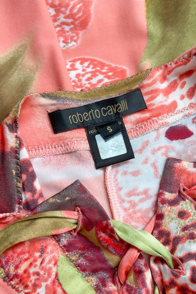 ROBERTO CAVALLI 2005 Pink Orchid Halter Dress (S) - EMERIEU