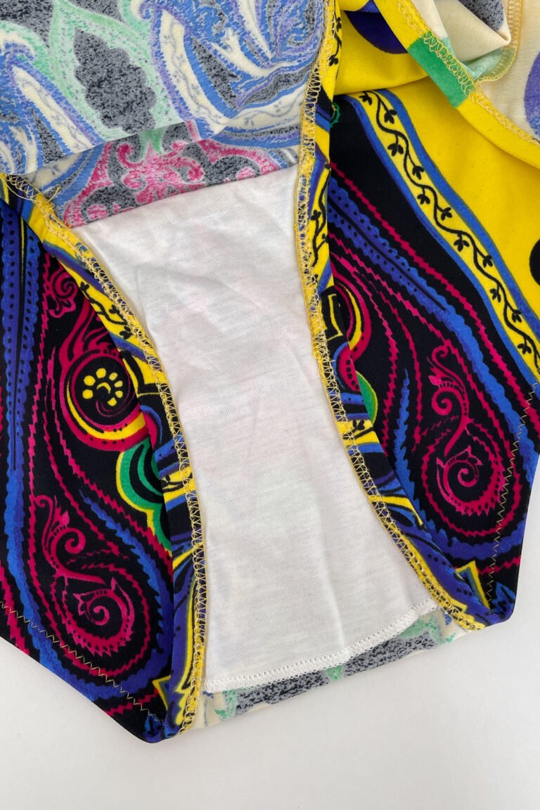 VERSACE 1991 Multicolor Bustier Swimsuit (S) - Emerieu