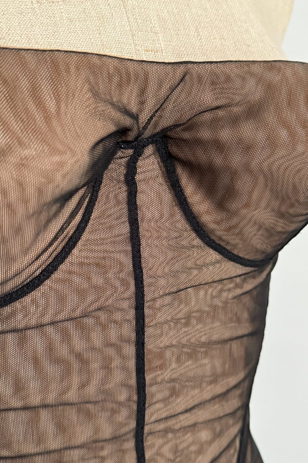 GUCCI 2001 Mesh Geometric Bustier Dress (S-M) - EMERIEU