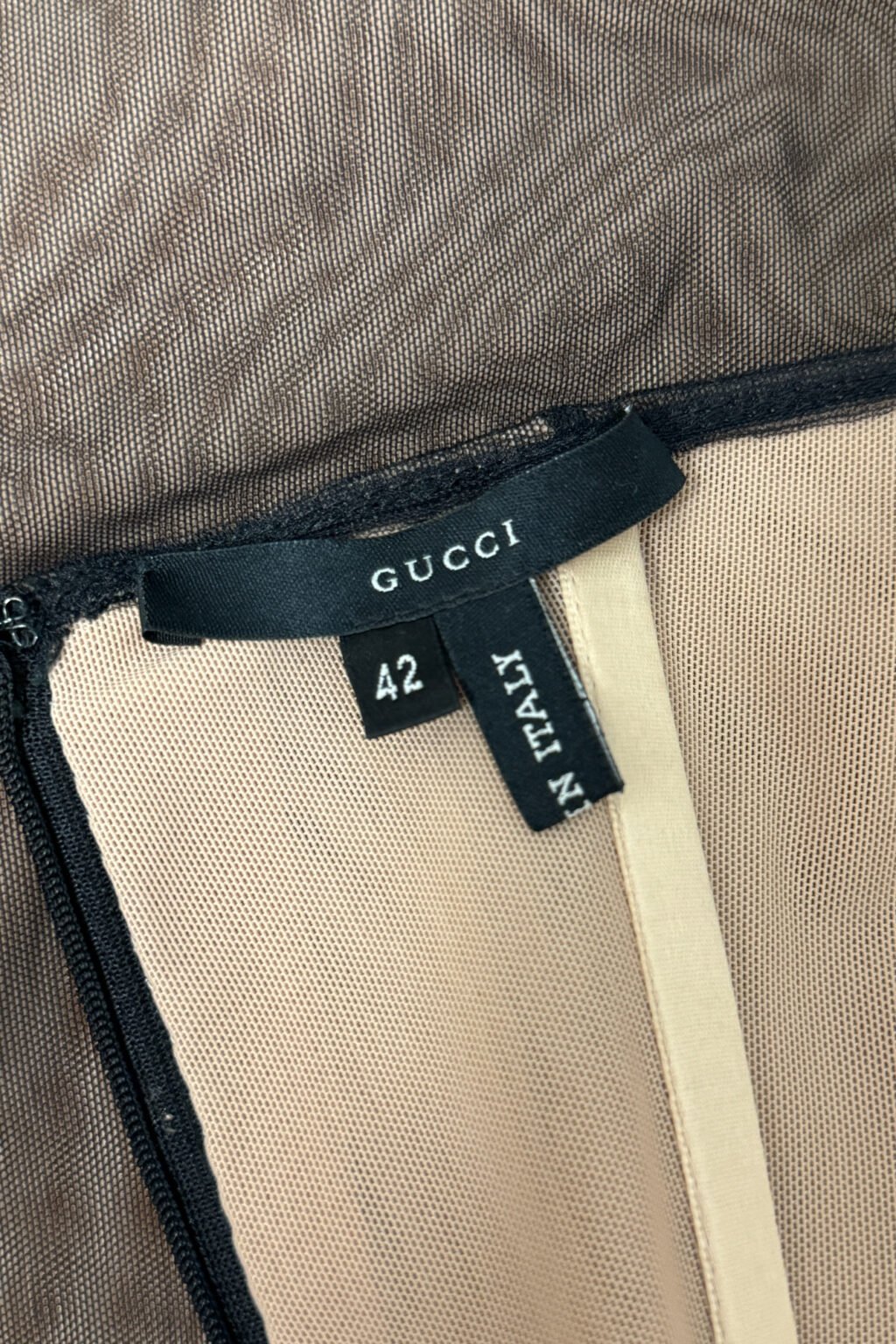 GUCCI 2001 Mesh Geometric Bustier Dress (S-M) - EMERIEU