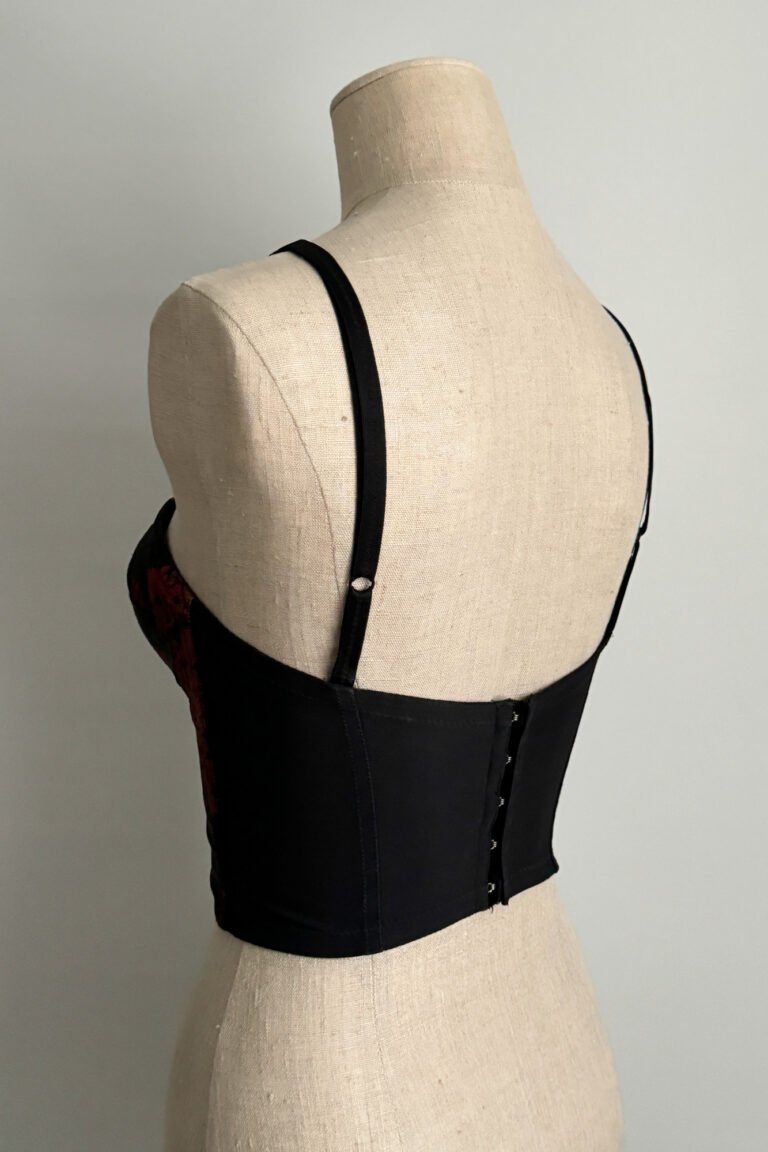 DOLCE & GABBANA 1991 Floral Criss Cross Corset (S) - EMERIEU