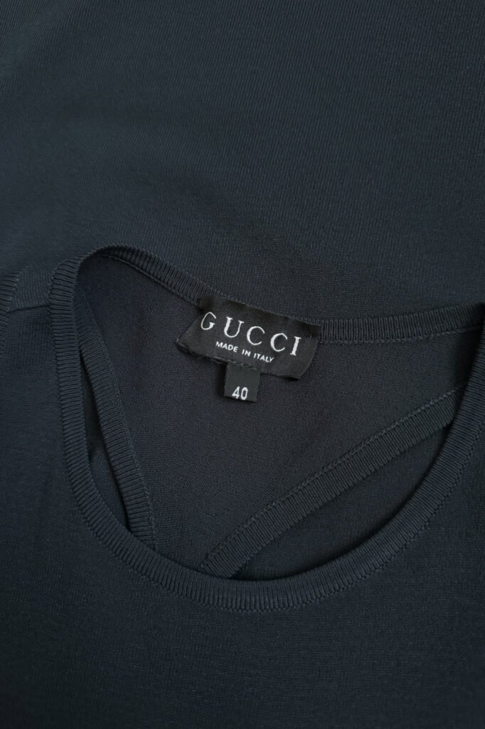 GUCCI 1999 Mini Halter Bodycon Dress (S) - EMERIEU