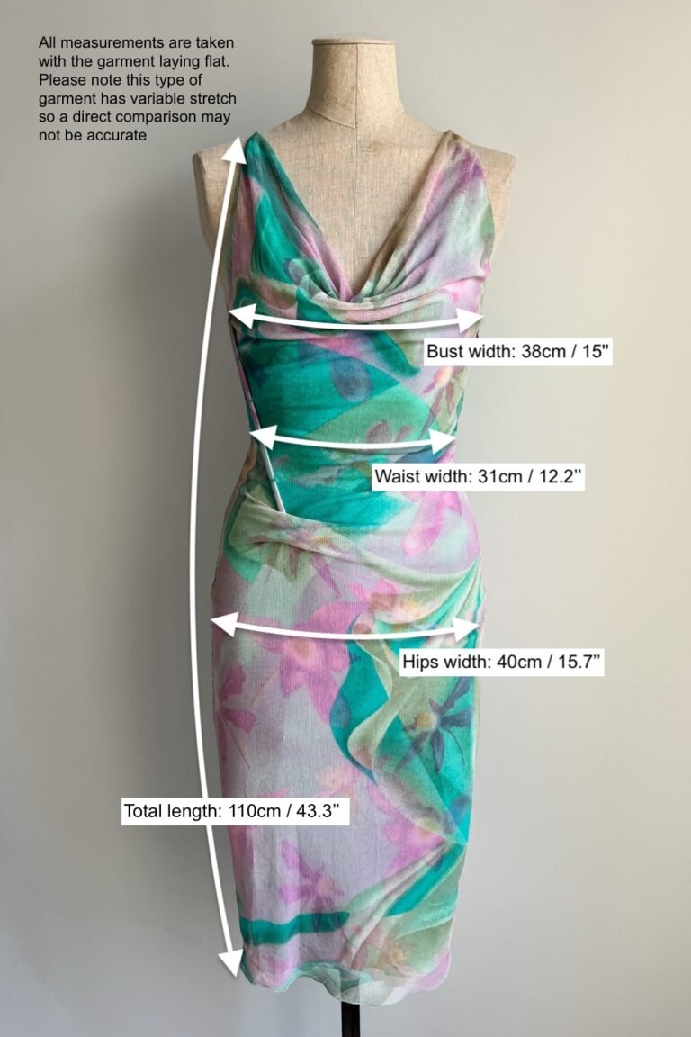 VERSACE 1999 Kate Moss Floral Mesh Dress (S) - EMERIEU