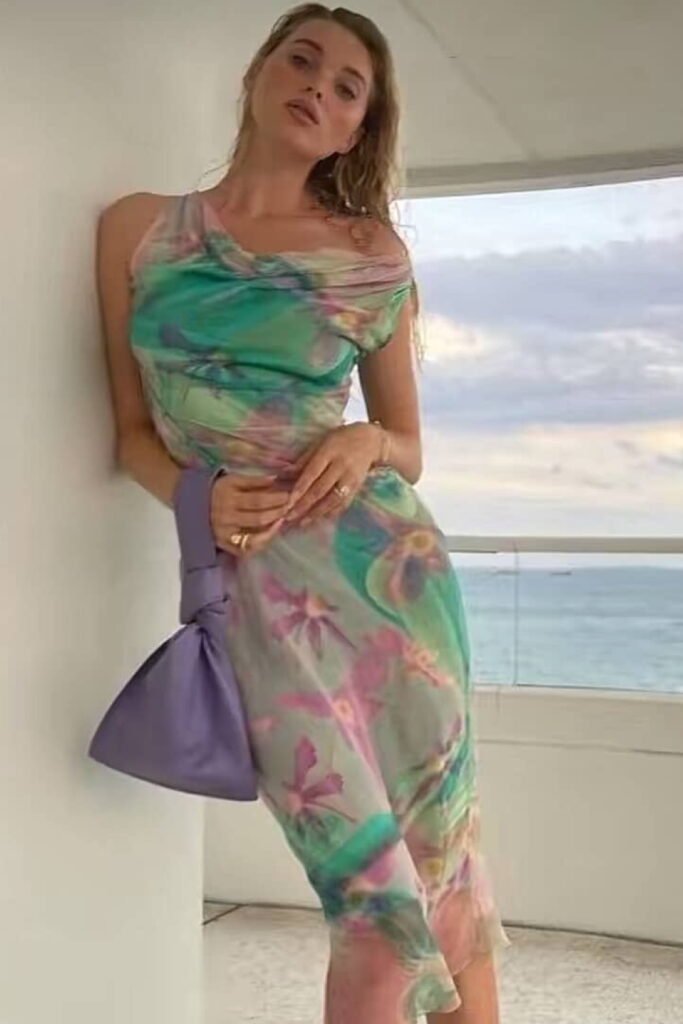 VERSACE 1999 Kate Moss Floral Mesh Dress (S) - EMERIEU