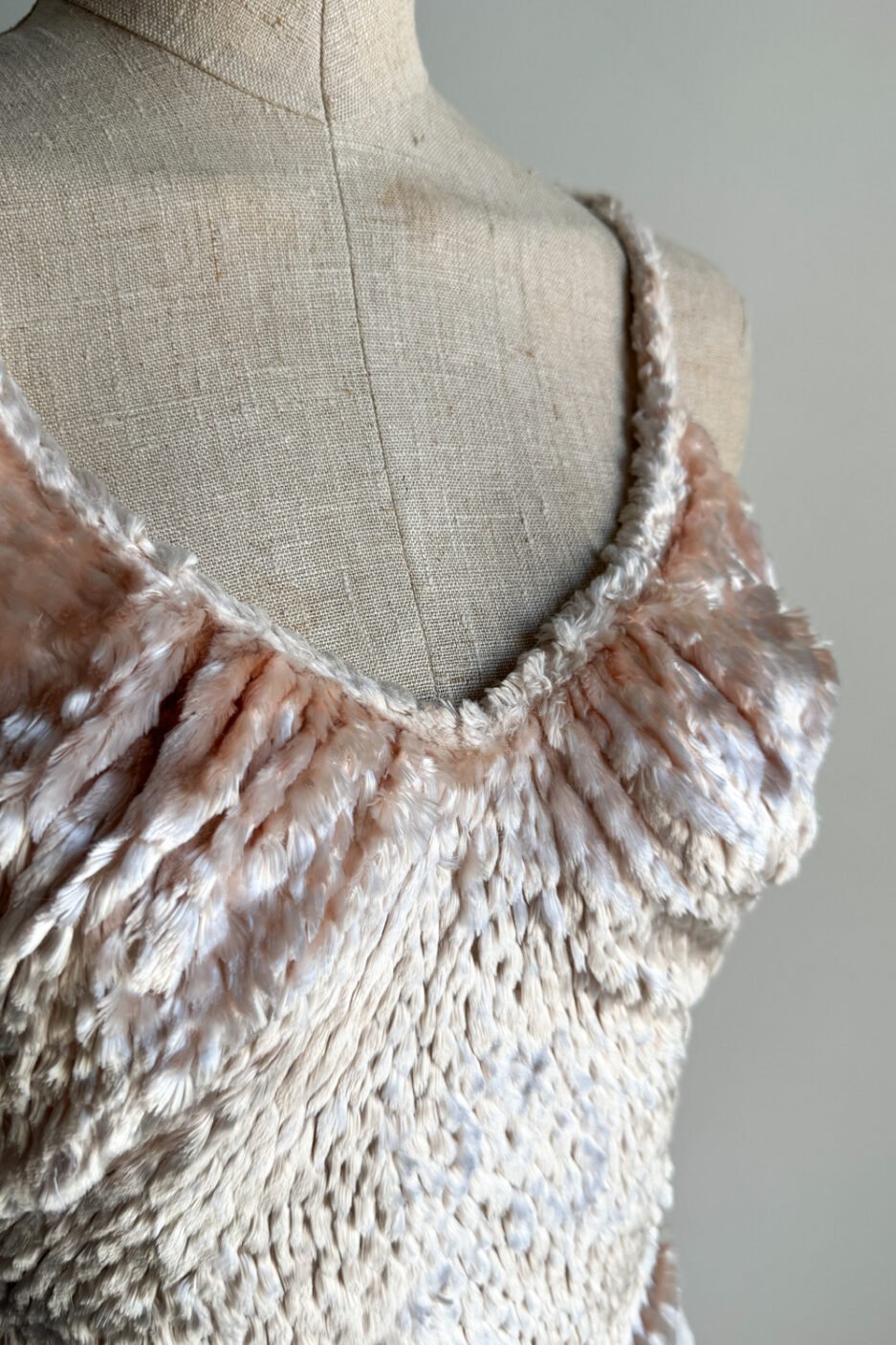 VIVIENNE WESTWOOD 1994 Link Pink Faux-Fur Midi Dress (XS-S) - Emerieu